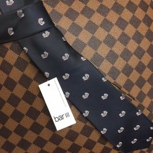 Bar III | Accessories | Bar Iii Navy Blue Slim Open Book Silk Necktie ...